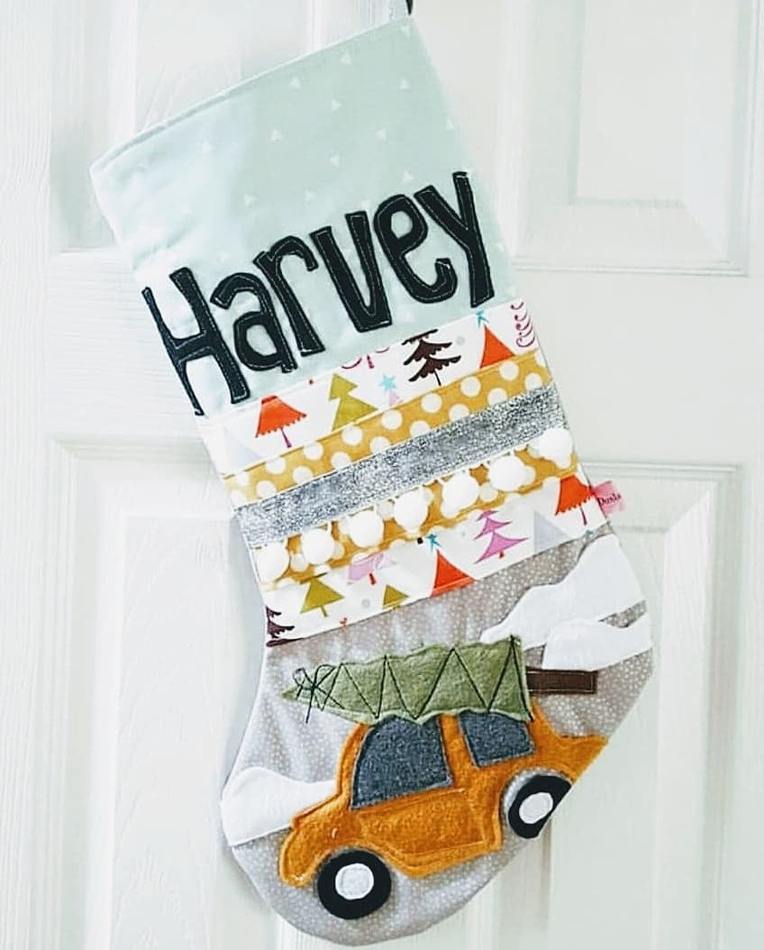 PRE-ORDER Custom Hand Made Personalized Christmas Stocking – Dunlap Love